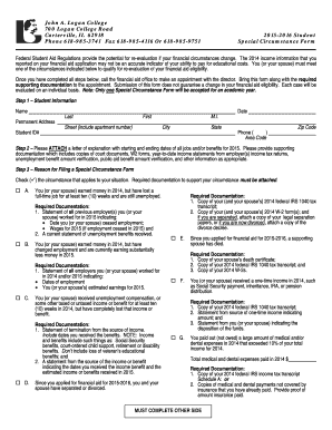 Fillable Online jalc 02-20-15-8d Special Circumstance Form (Student ...