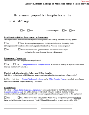 Fillable Online einstein yu Albert Einstein College of bMedicineb Inc Final Approval bFormb Fax ...