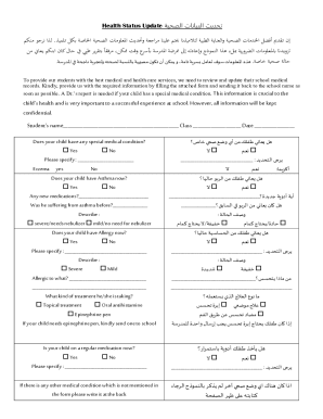 Fillable Online Health Status Update Fax Email Print - pdfFiller