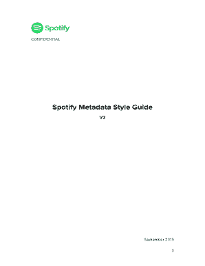 Fillable Online Spotify Metadata Style Guide Fax Email Print - pdfFiller