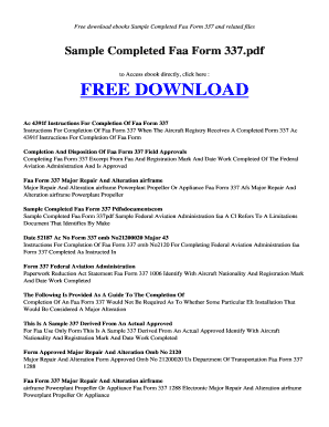 Fillable Online natuna esy Sample Completed bFaa Form 337bbpdfb ...