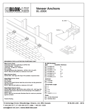Fillable Online Veneer Anchors BL-200X - Blok-Lok Limited Fax Email ...