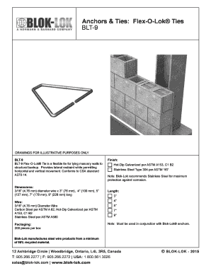 Fillable Online BLT-9 Anchors & Ties: Flex-O-Lok Ties - Blok-Lok Fax ...