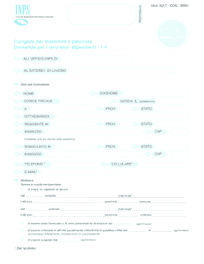 Compilabile Online studiofariello SR01 Congedo per maternit e paternit ...