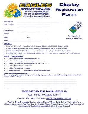 Fillable Online ECF Rego Form - Official website of WWTFC Fax Email ...