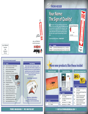 Fillable Online Your Name: The Sign of Quality! - Heiser Logistics Fax ...