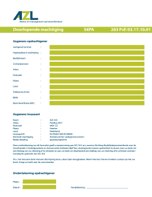 Invulbaar Online bpftex Formulier SEPA machtiging - Welkom bij Bpf TEX ...