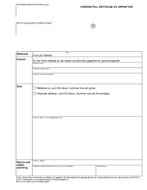 Fillable Online tietosuoja Tm blanketten Den registeransvariges namn och kontaktuppgifter VGRAN ...