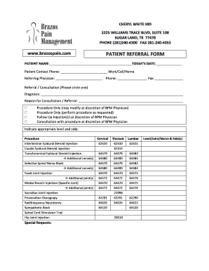 Fillable Online OPERATIVE ORDERS - Brazos Pain Management Fax Email Print - pdfFiller