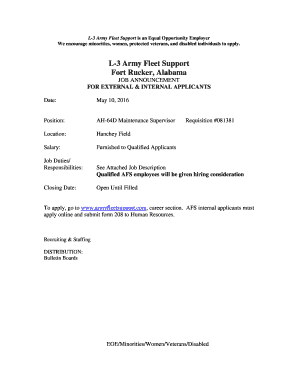 Fillable Online campbell army L-3 Army Fleet Support Fort Rucker ...