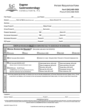 Fillable Online Patients name - Eugene Gastroenterology Consultants Fax Email Print - pdfFiller