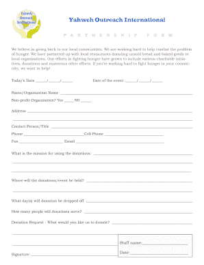 Fillable Online yointernational Yahweh Partnership bformb-2 in ...