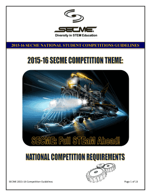 Fillable Online secme secme 201516 SECME NATIONAL STUDENT COMPETITIONS ...