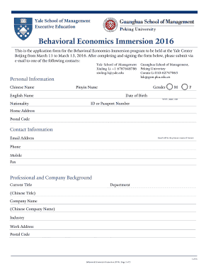 Fillable Online execed som yale Application Form - Executive Education ...