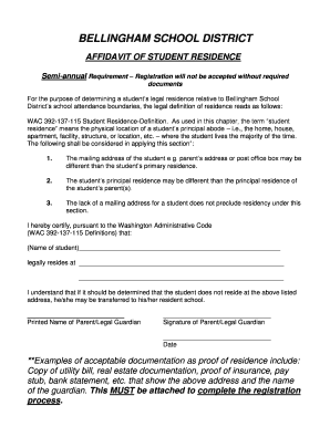 Fillable Online kulshan bellinghamschools BELLINGHAM SCHOOL DISTRICT ...