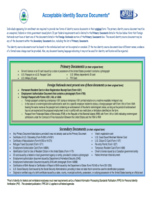 Fillable Online Acceptable Identity Source Documents* Fax Email Print - pdfFiller