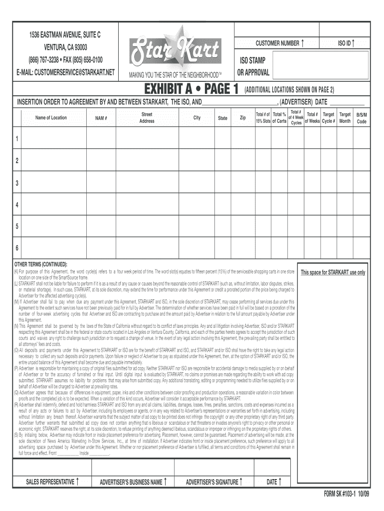 Fillable Online EXHIBIT A PAGE 1 Fax Email Print - pdfFiller