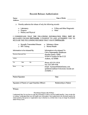 Fillable Online Records Request Authorization Form FROM ANOTHER DR TO ...