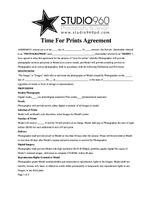 Fillable Online Time For Prints Agreement ROUGH DRAFTdoc Fax Email ...