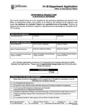 Fillable Online jefferson Departmental H-1B Request Form - Thomas ...