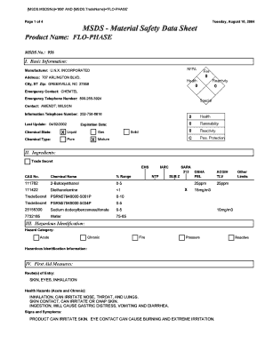 Fillable Online MSDSNo '956 ' AND MSDS Fax Email Print - pdfFiller