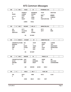 Fillable Online atnm mcars NTS Common Messages - Alabama Traffic Net ...