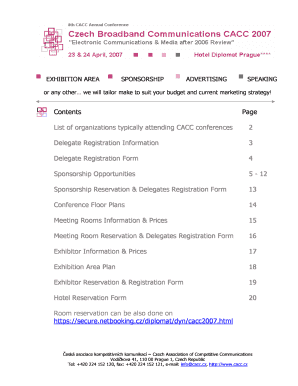 Fillable Online cacc Contents Page List of organizations typically attending CACC ... - cacc Fax ...