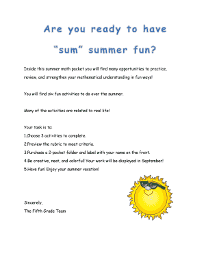 Fillable Online dwcaonline Inside this summer math packet you will find ...