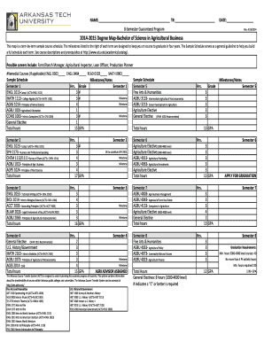 Fillable Online atu 2014-2015 Degree Map-Bachelor of Science in ...