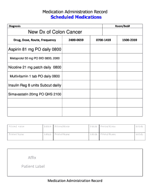 Fillable Online collaborate uw Medication Administration Record ...