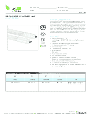 Fillable Online PROJECT NAME: CATALOG NUMBER: NOTES: FIXTURE SCHEDULE ...
