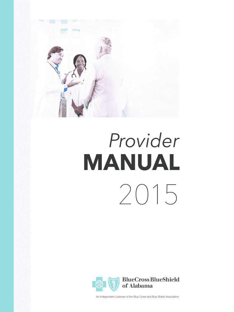 Fillable Online providers bcbsal Provider Manual - Home - provider ...