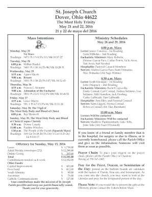 Fillable Online stjosephdover St. Joseph Church Dover, Ohio 44622 The ...