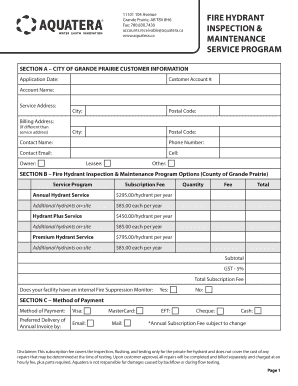 Fillable Online Bfireb hydrant inspection amp maintenance service ...