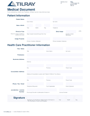 Fillable Online customer tilray Mail this Form bTilrayb Nanaimo BC ...