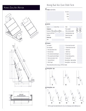 Fillable Online BHennigb Dual Axis Cover Order Form bHennigb Dual-Axis Motion Fax Email Print ...