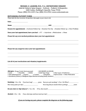 Fillable Online 2015 Recheck Patient Form Fax Email Print - pdfFiller