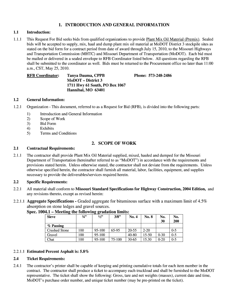 Fillable Online modot 1 Introduction: 1 - modot Fax Email Print - pdfFiller