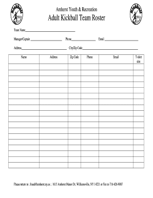 Fillable Online amherstyouthandrec Amherst Youth amp Recreation Adult ...
