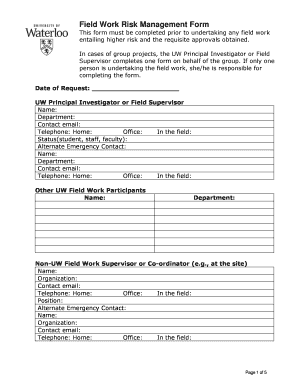 Fillable Online UW Risk Management Form Fax Email Print - pdfFiller