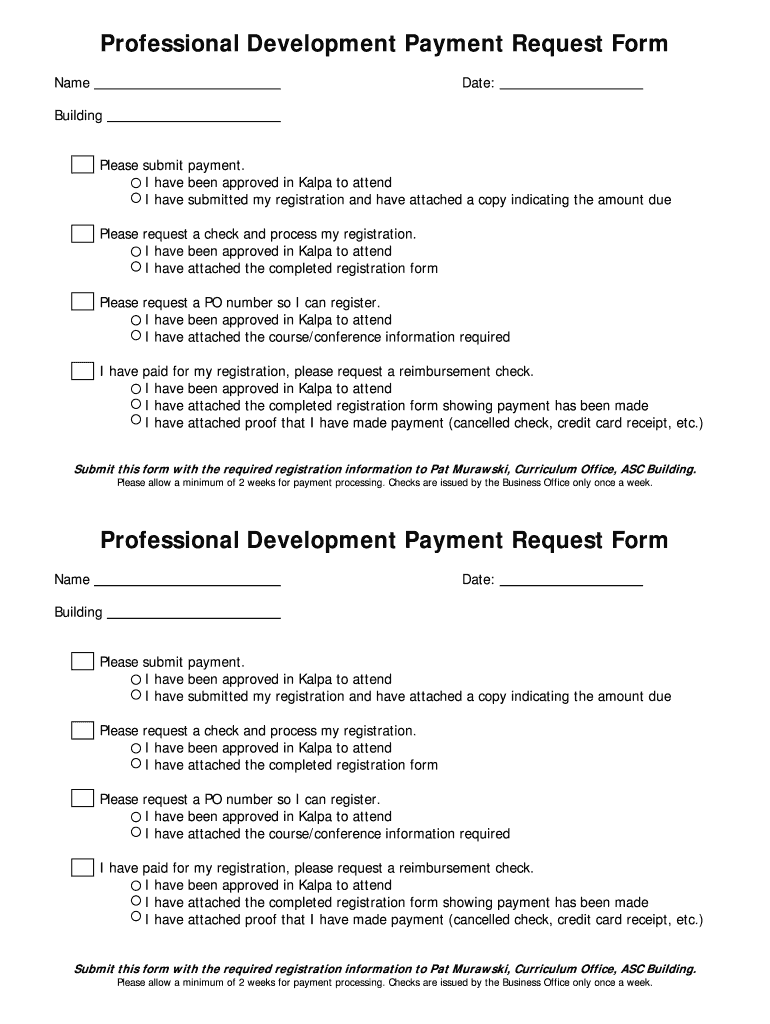 Fillable Online PD Payment Request Form - bkalpapdmsbbcomb Fax Email ...