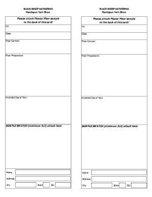 Fillable Online blacksheepgathering Please attach FleeceFiber sample to ...