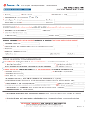 Fillable Online WIRE TRANSFER ORDER FORM Mandatory Information Fax ...