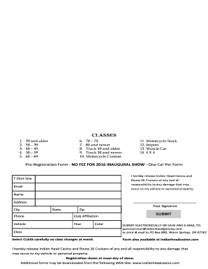 Fillable Online CAR SHOW - click for Registration form Fax Email Print ...