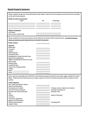 Fillable Online hgaca Rental Property Summary - Howard Gardiner ...