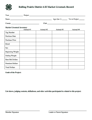Fillable Online rollingprairie k-state Rolling Prairie District 4-H ...