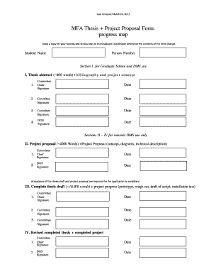Fillable Online mediastudy buffalo Thesis Proposal Form - progress map ...
