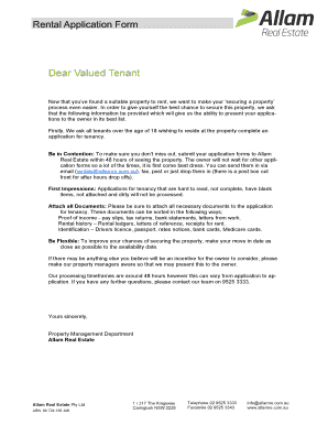 Fillable Online Dear Valued Tenant - Allam Real Estate Fax Email Print ...