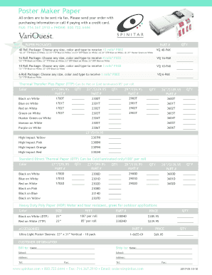 Fillable Online Poster Maker Supply Order Form Fax Email Print - pdfFiller