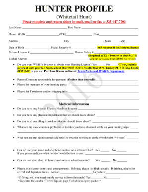 Fillable Online Yturria Ranch Whitetail Deer - Wildlife Systems Fax ...